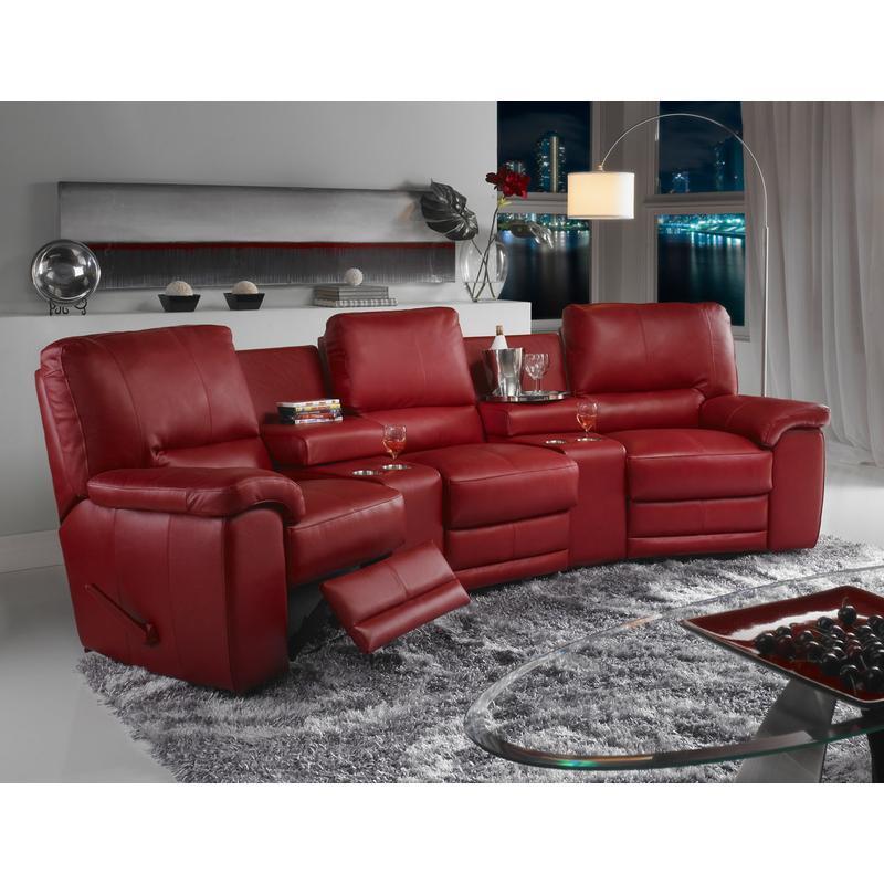 Elran Rain Leather 3 Seat Home Theatre Seating 9090 HTC3